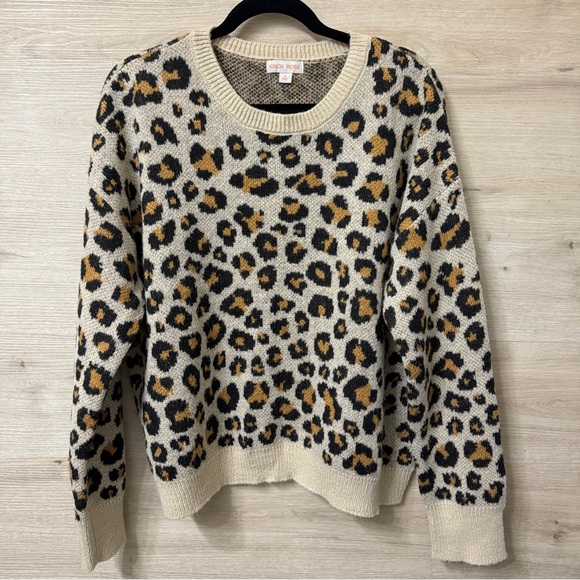 Knox Rose | Sweaters | Leopard Print Sweater | Poshmark